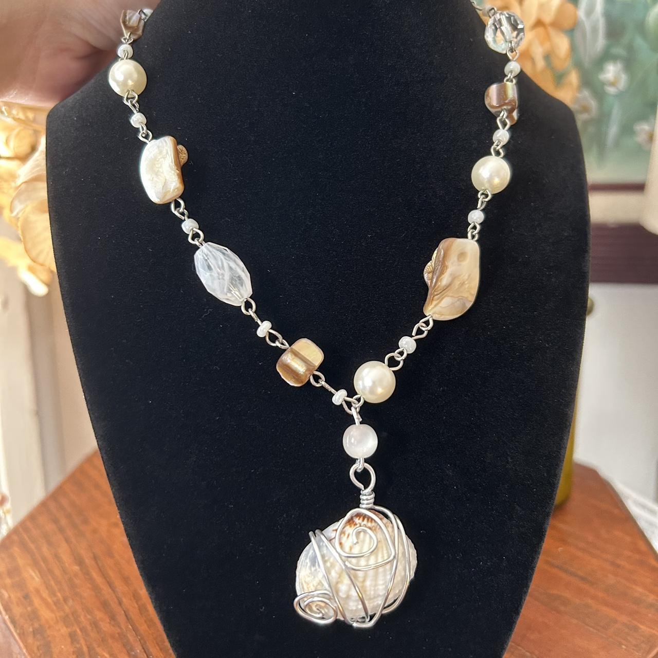 Handmade wire shell necklace! ☆ #handmade #shell... - Depop