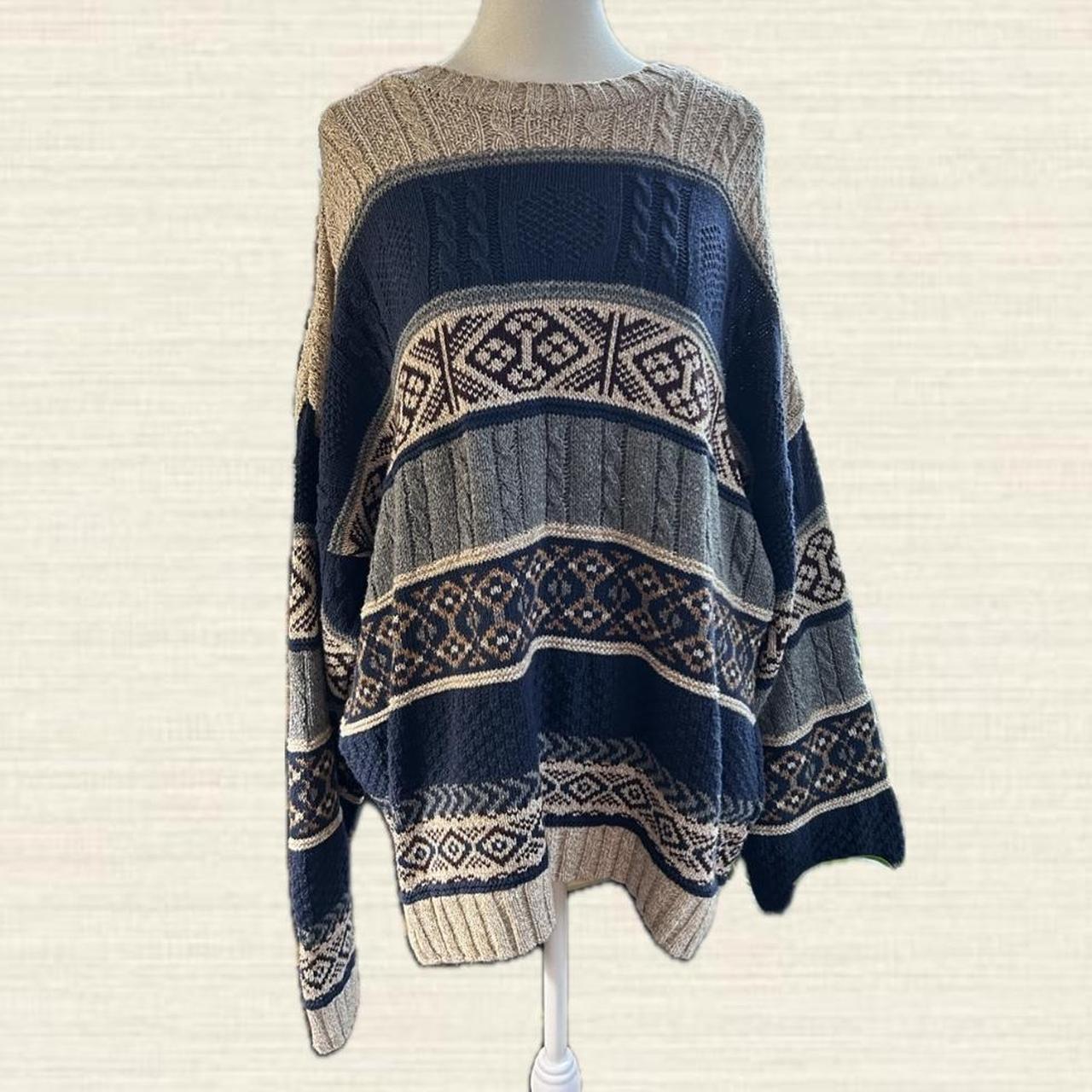 Liberty Sweaters, Men’s cream and navy... - Depop