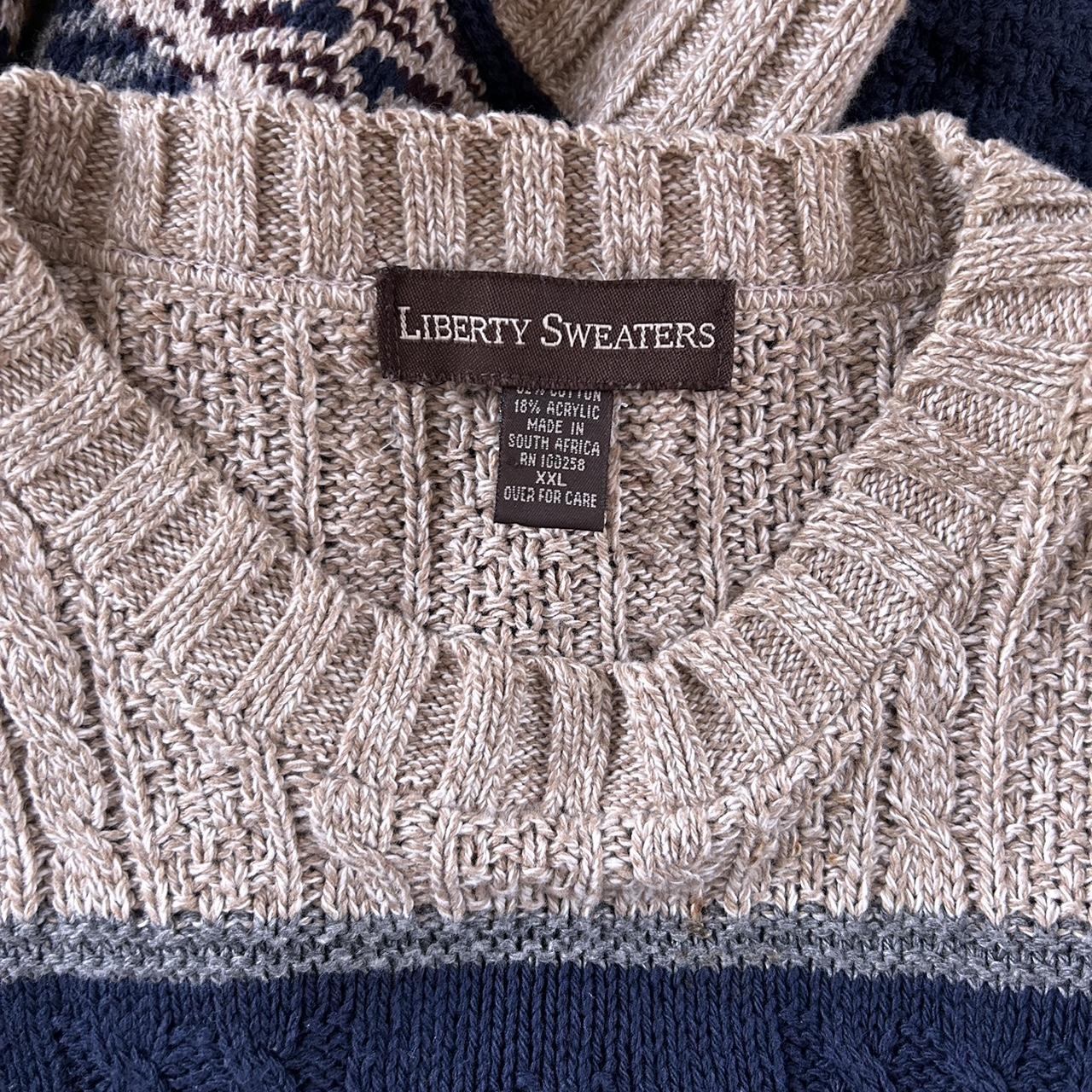 Liberty Sweaters, Men’s cream and navy... - Depop