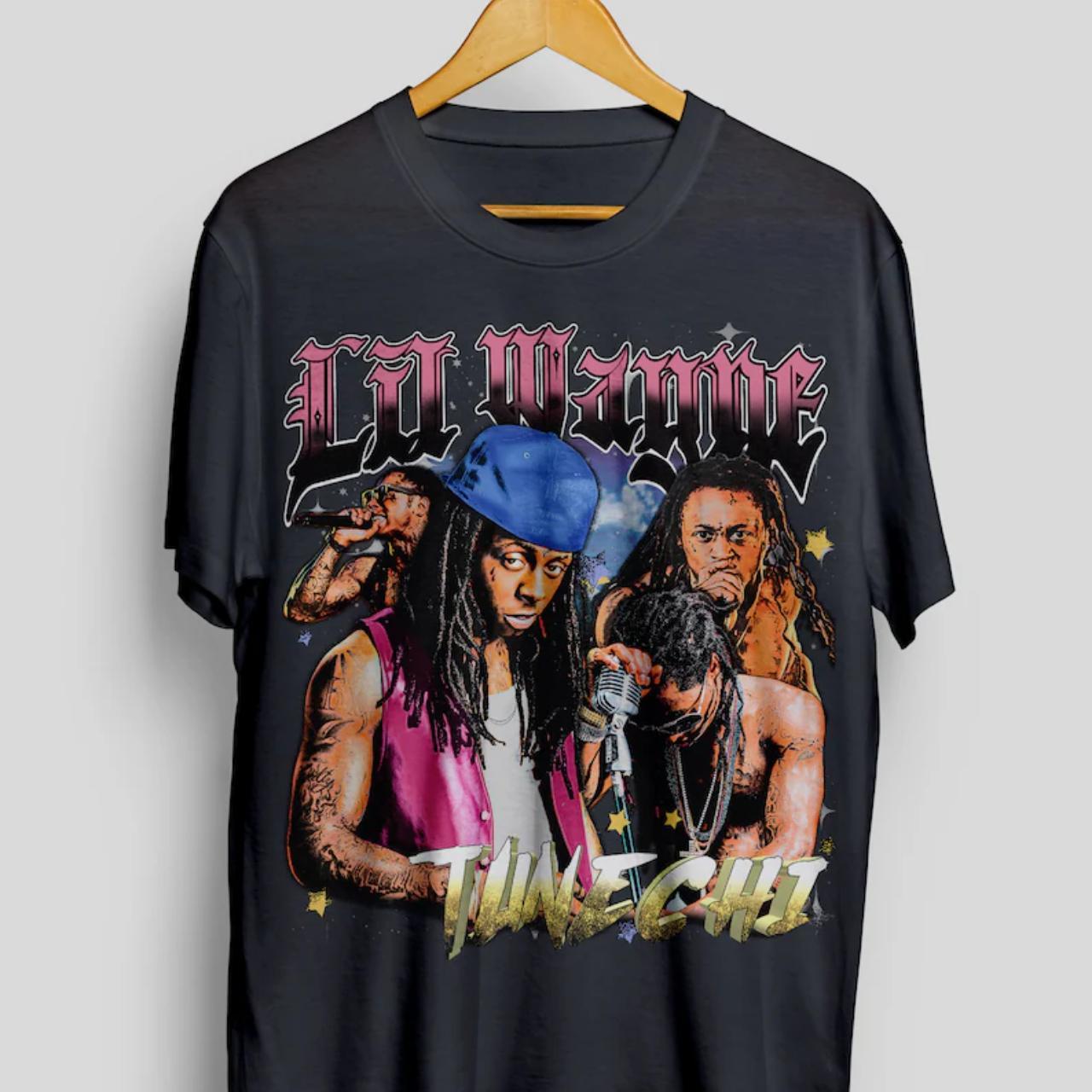 LIL WAYNE Tunechi Shirt Throwback Tee, 80s pop tee... - Depop
