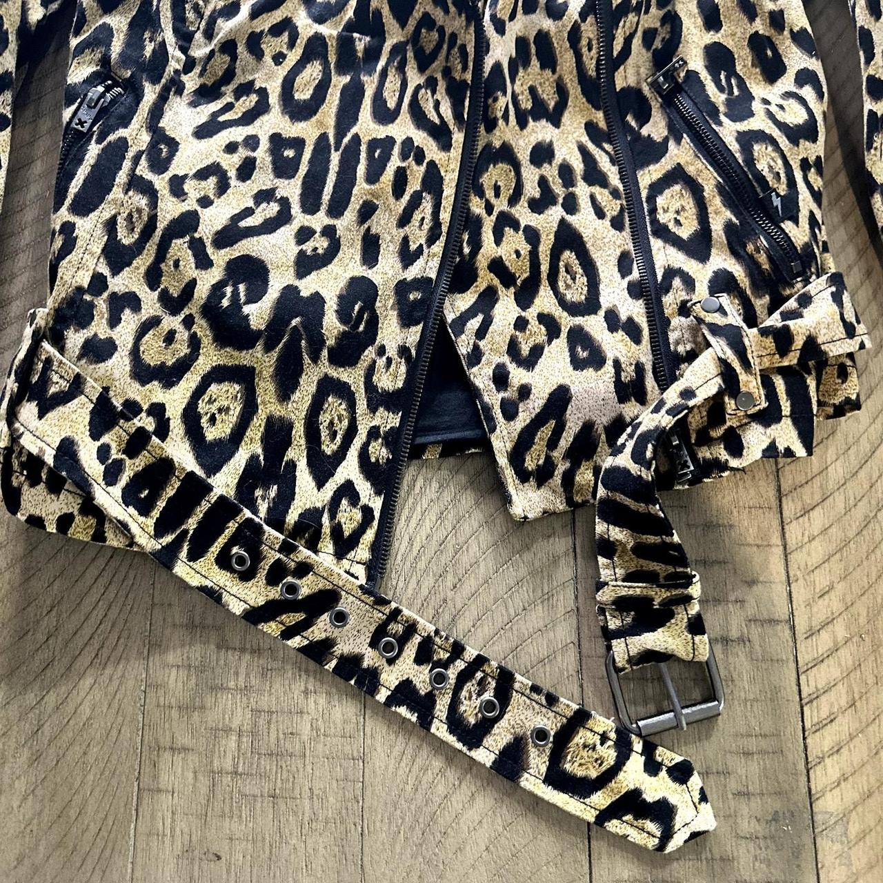 RARE Vintage Tripp NYC Leopard Motorcycle Jacket... - Depop