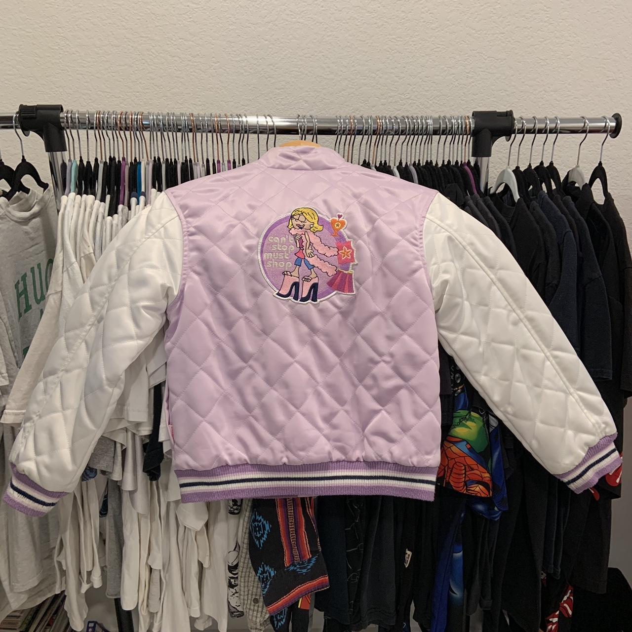 Pink and purple Lizzie McGuire embroidered... - Depop