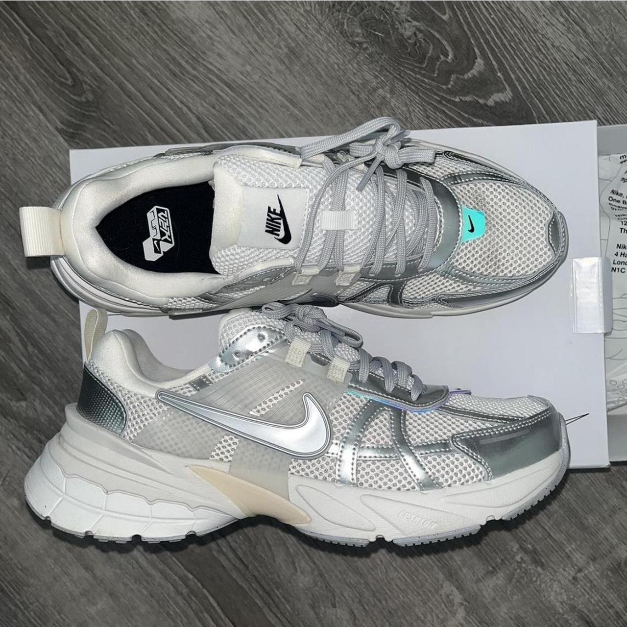 Nike V2K Grey White Reflective Worn once. Don’t fit... - Depop