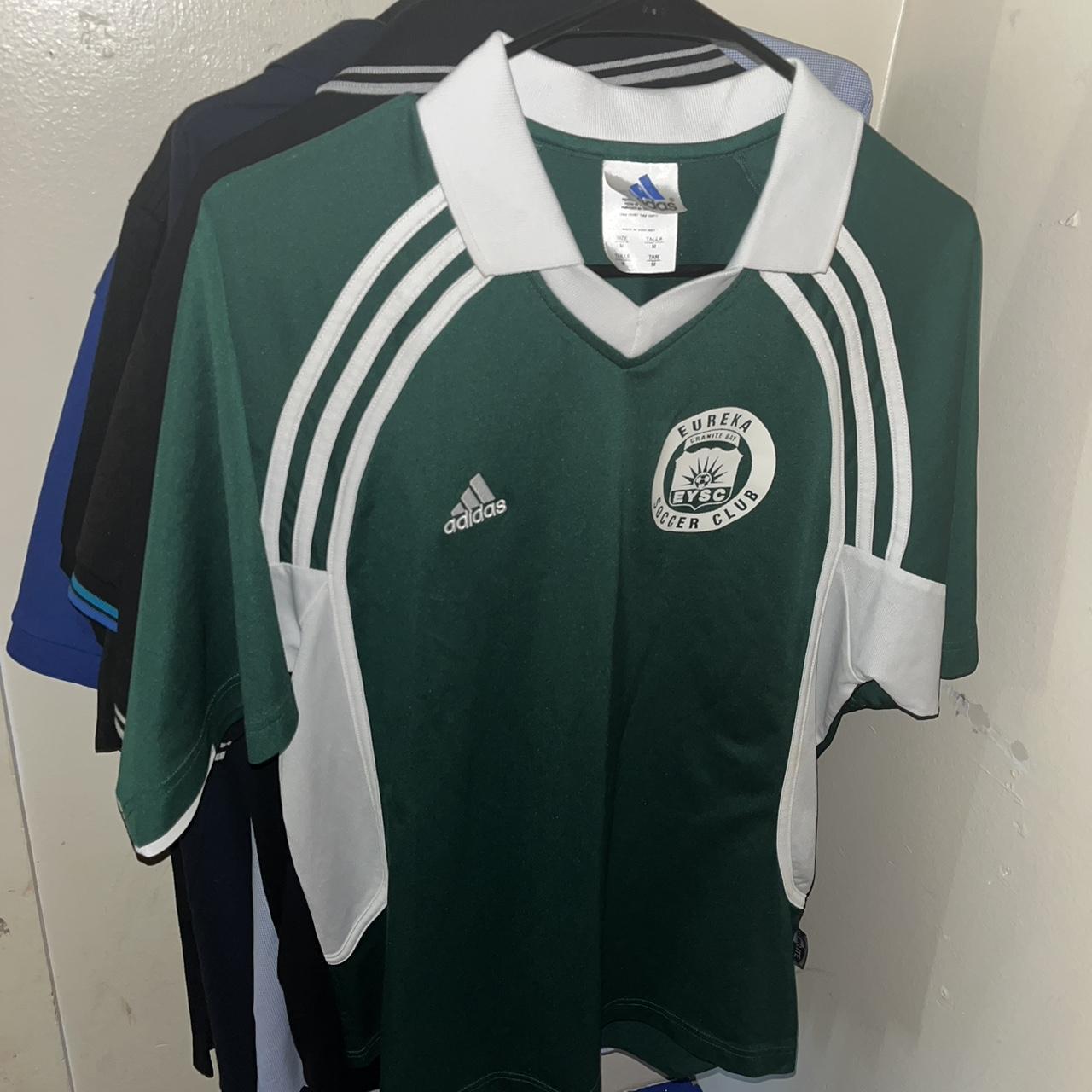 Adidas Eureka soccer club collard jersey Vintage... - Depop
