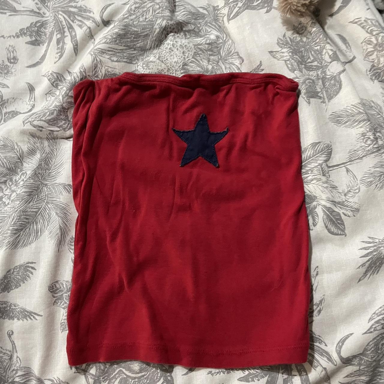 Red subdued star tube top #subdued #red #tubetop - Depop