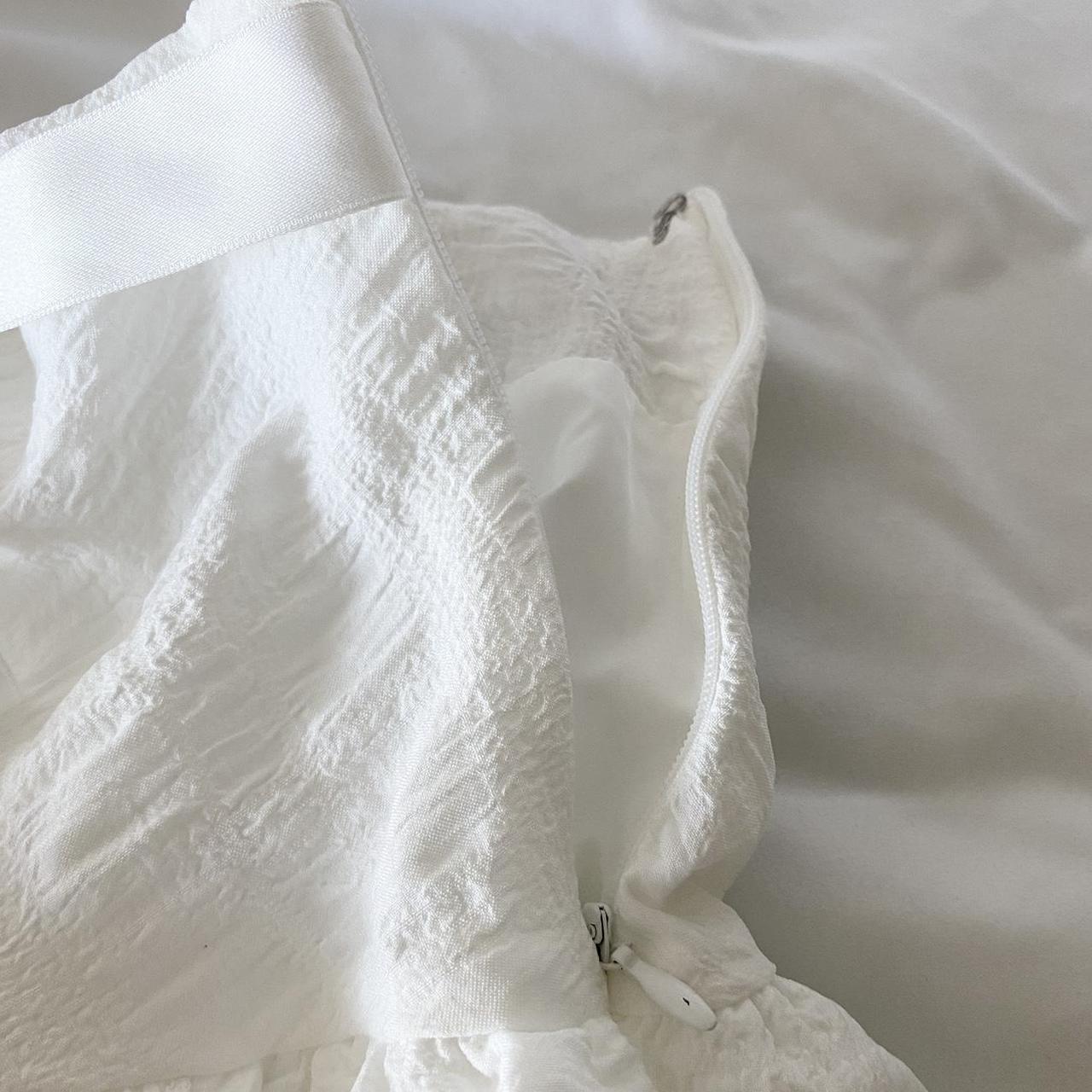 [ Shein White Ruffle Skirt ] Notes: Never worn. True... - Depop