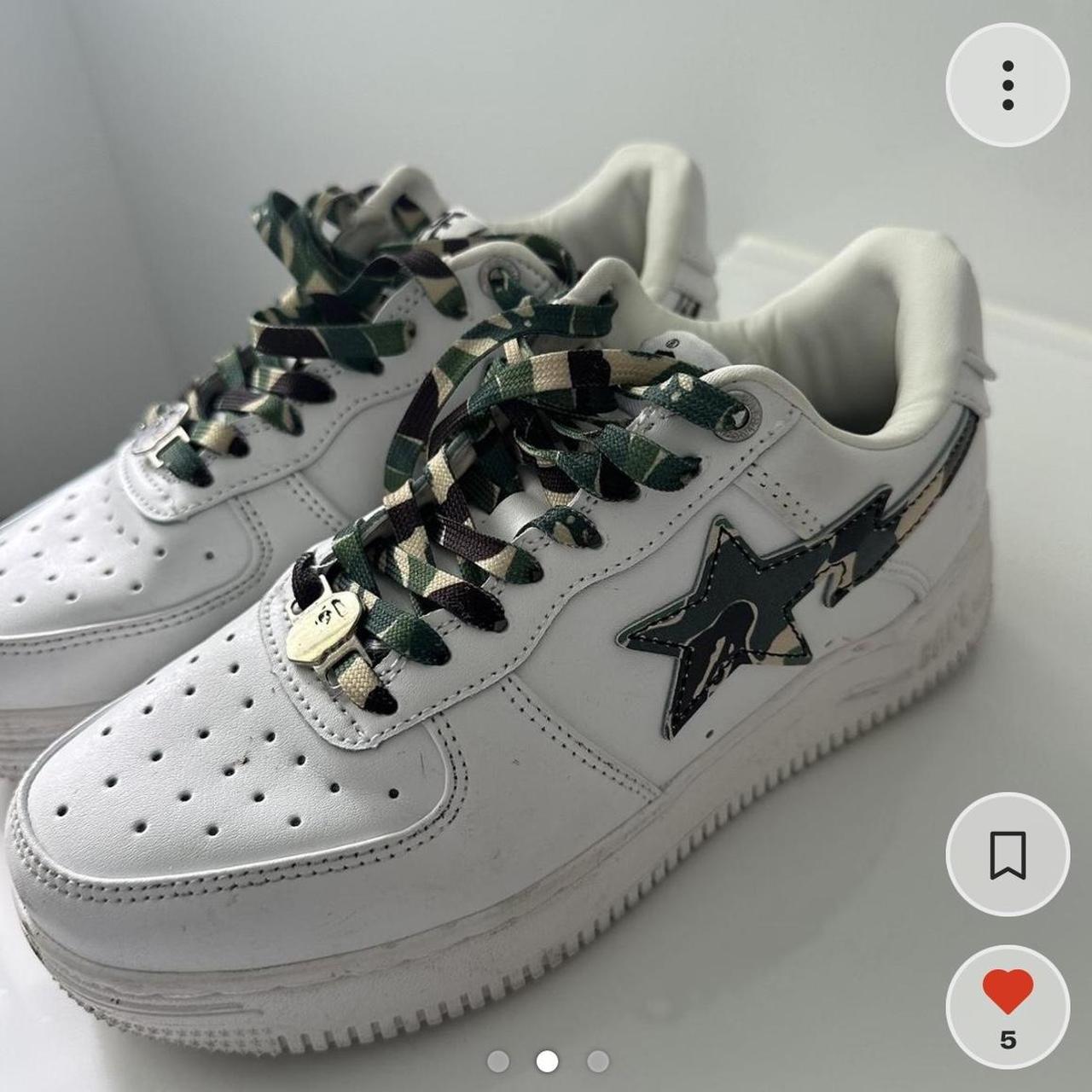CAMO WOMENS BAPESTAS SIZE: US 7 • UK 4.5 - Depop