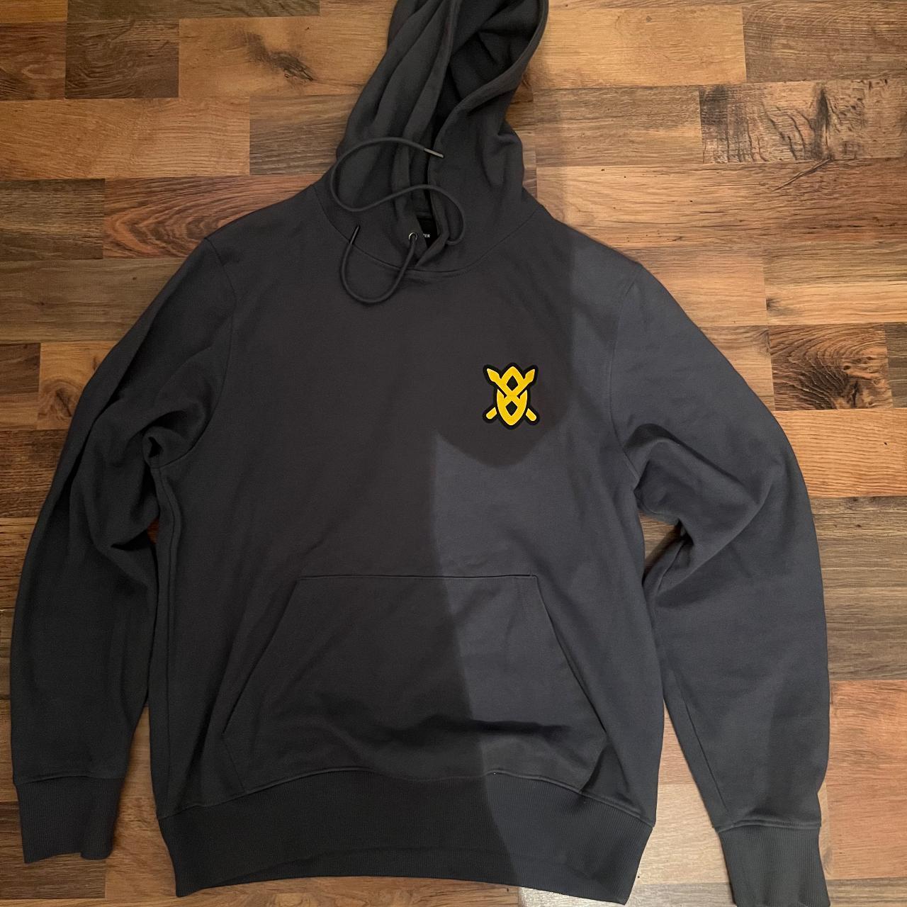 Grey daily Paper jumper size medium worn a lot but... - Depop