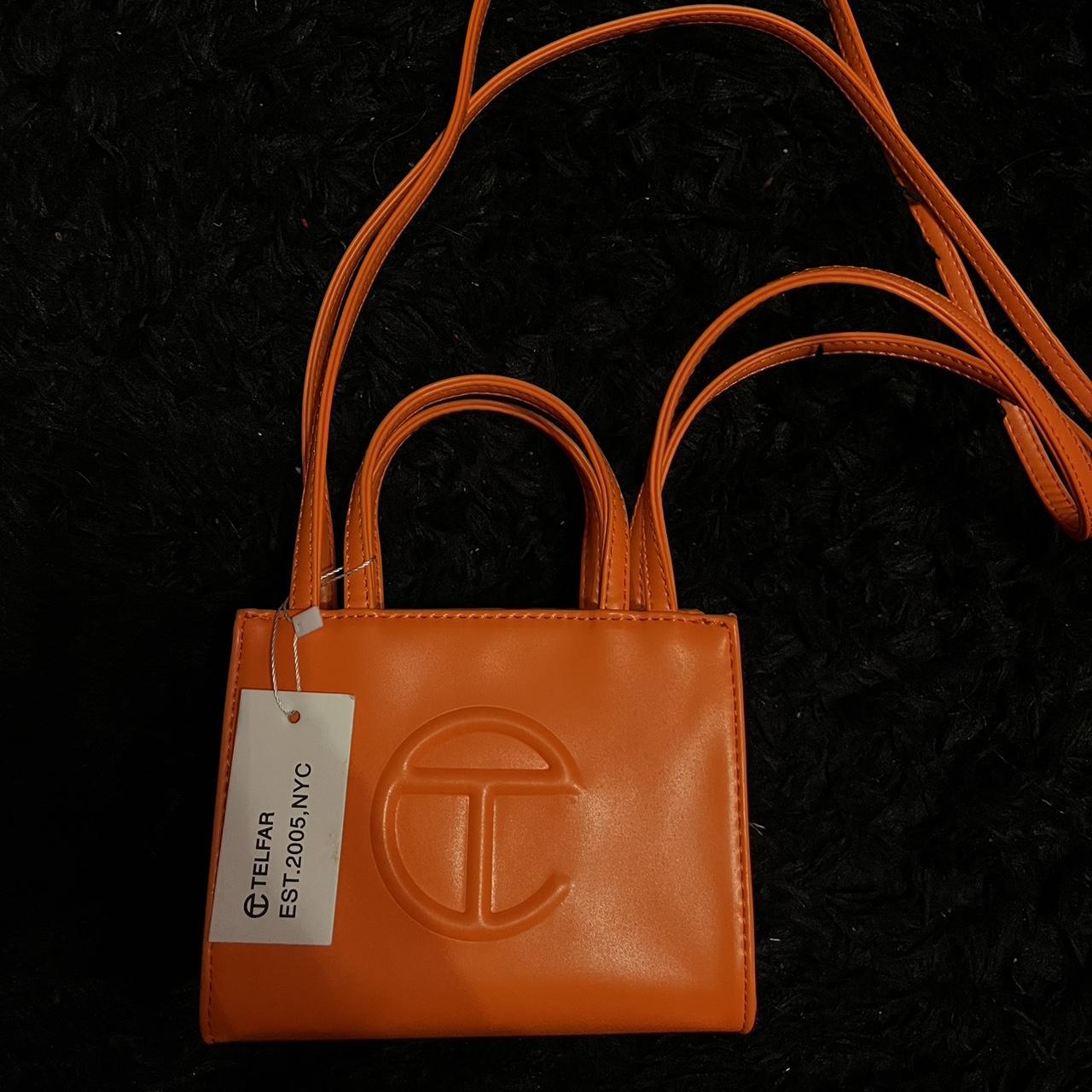 Orange and White Telfar bag together, One Used One... - Depop