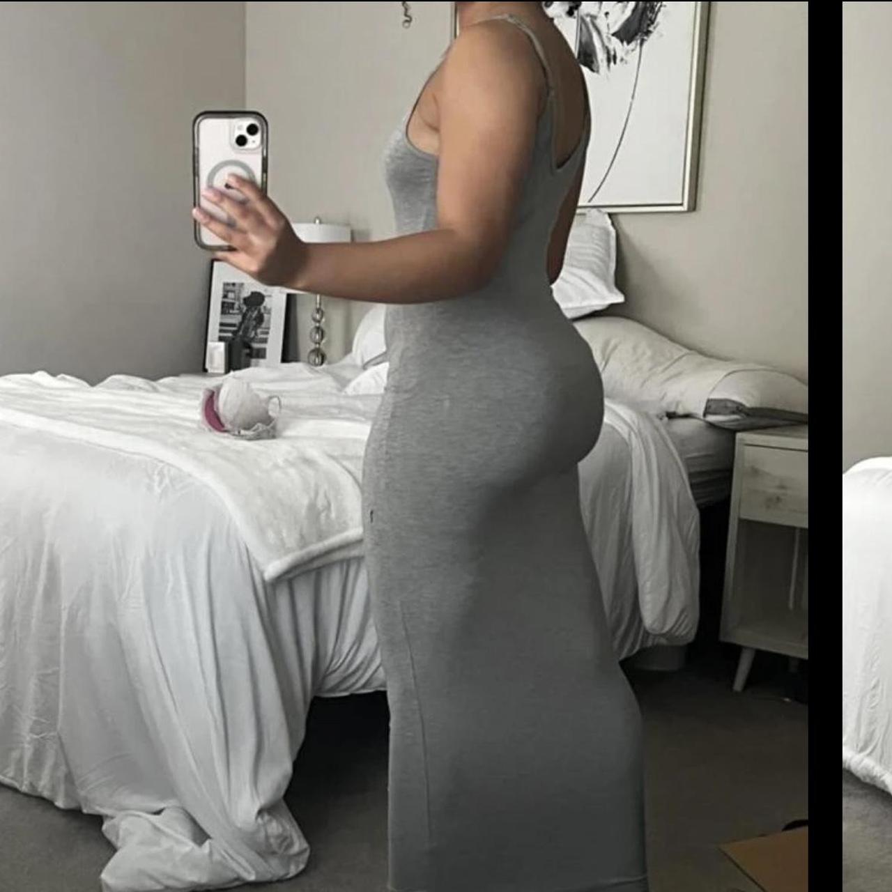 Gray Shape Bodycon Dress Skims Dupe Depop