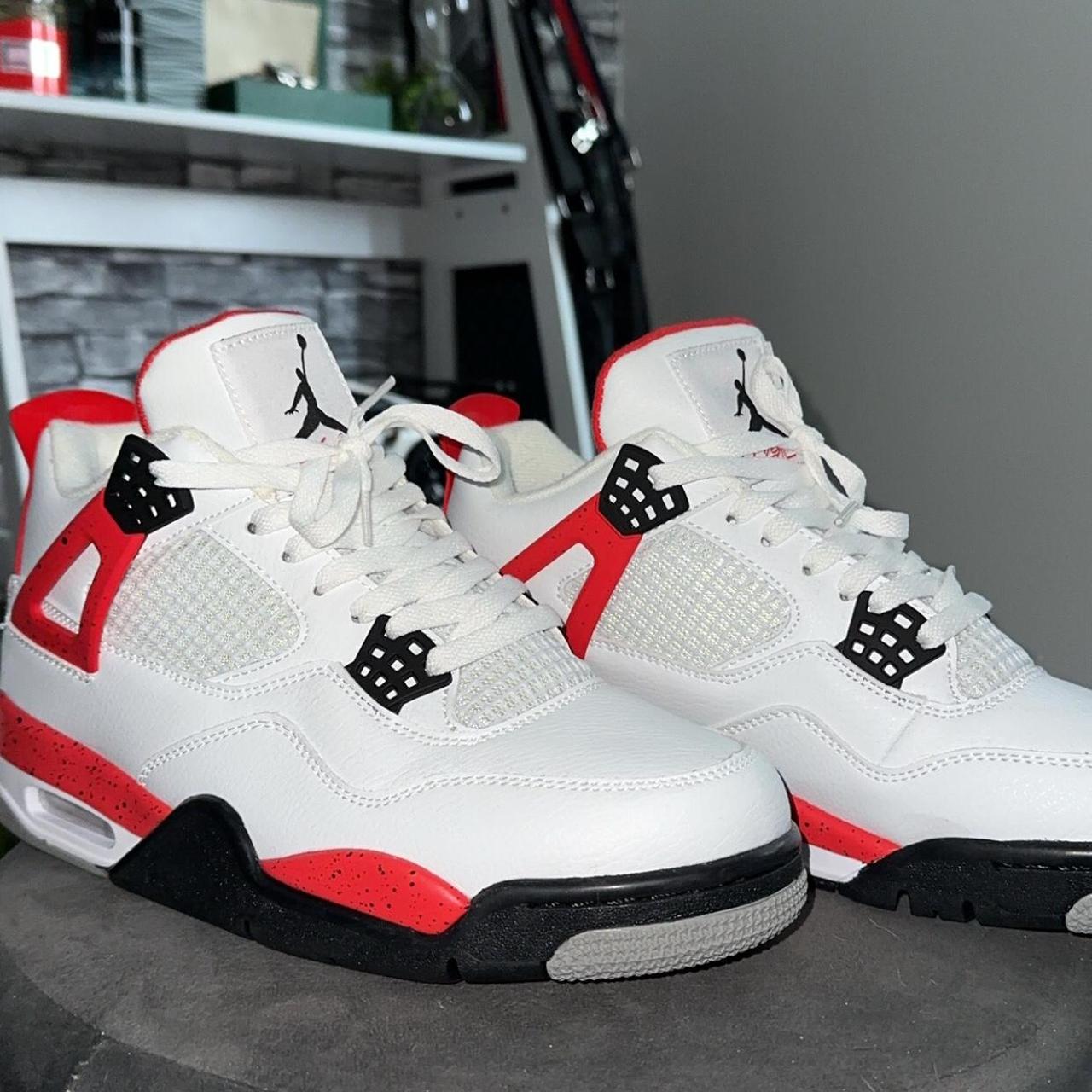 Jordan 4 red cement #jordan4 #j4 #red #redcement - Depop