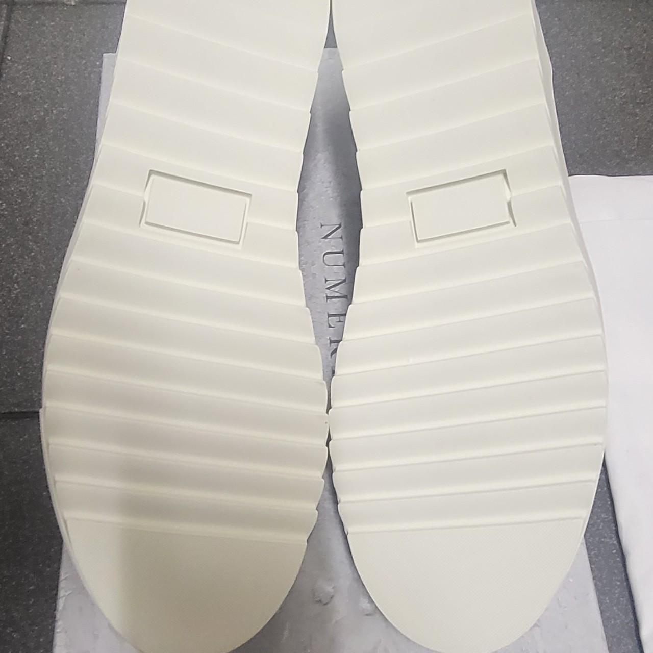 Numeris casual mens white leather lace up shoes UK 9 - Depop