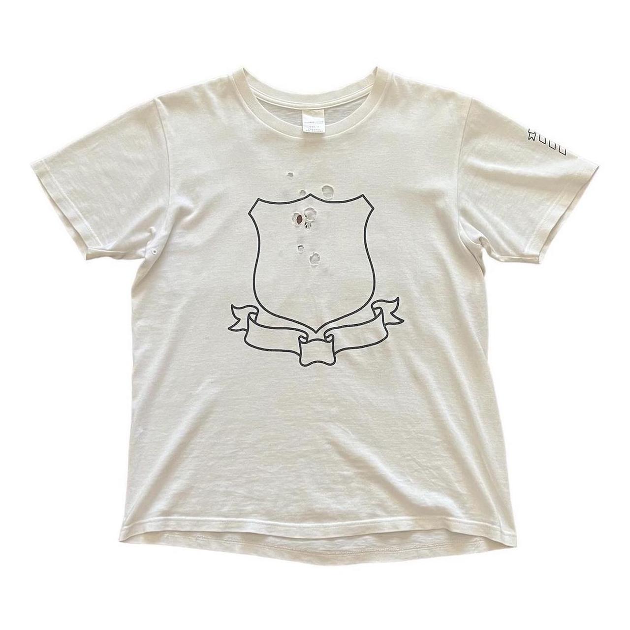 White Number Nine Crest Tee Size 3-SizeM Underrated... - Depop