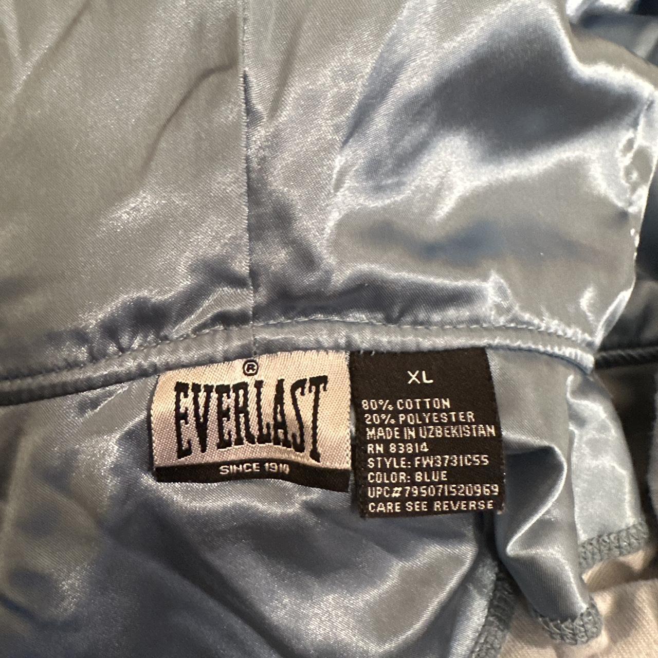 Light blue fuzzy track suit with satin hoodie - Depop