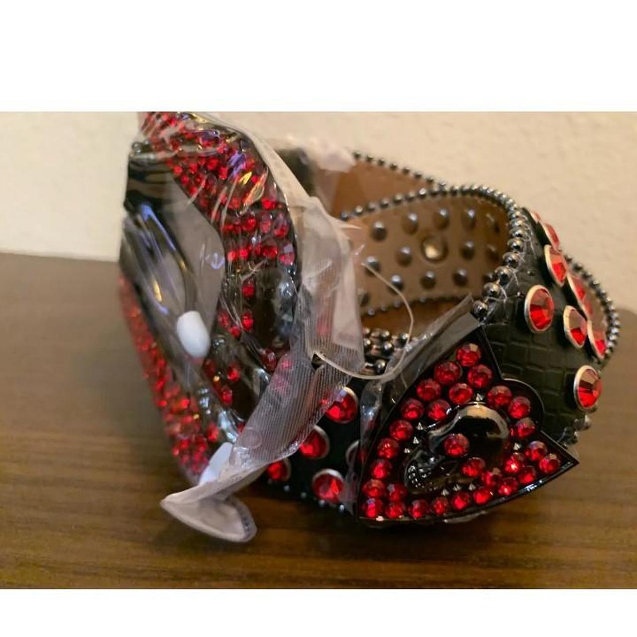 Red skull bb belt - Depop