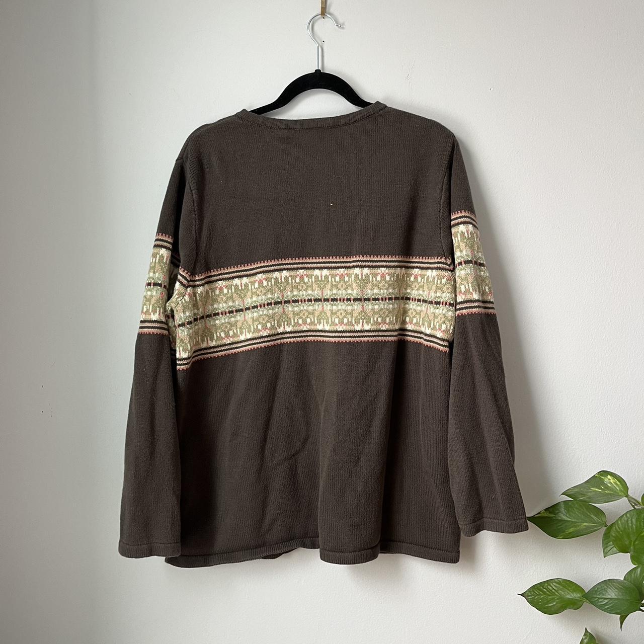 Vintage Cherokee oversized cardigan - brown 90s... - Depop