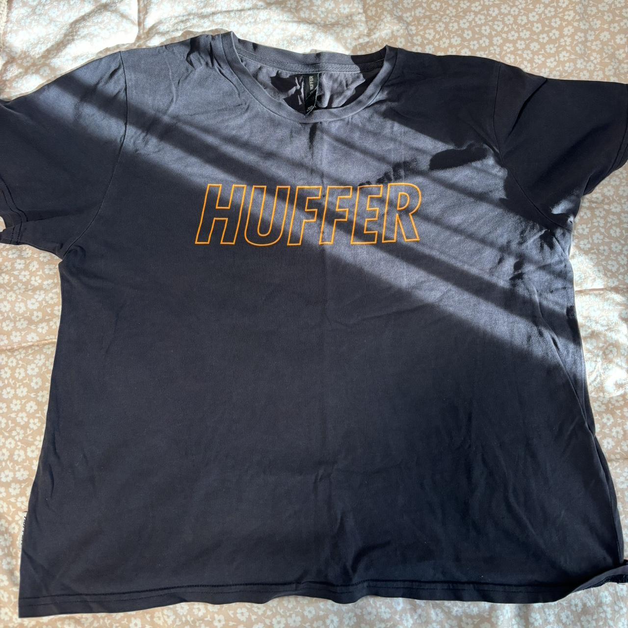 Navy blue huffer t shirt worn but in good condition... - Depop