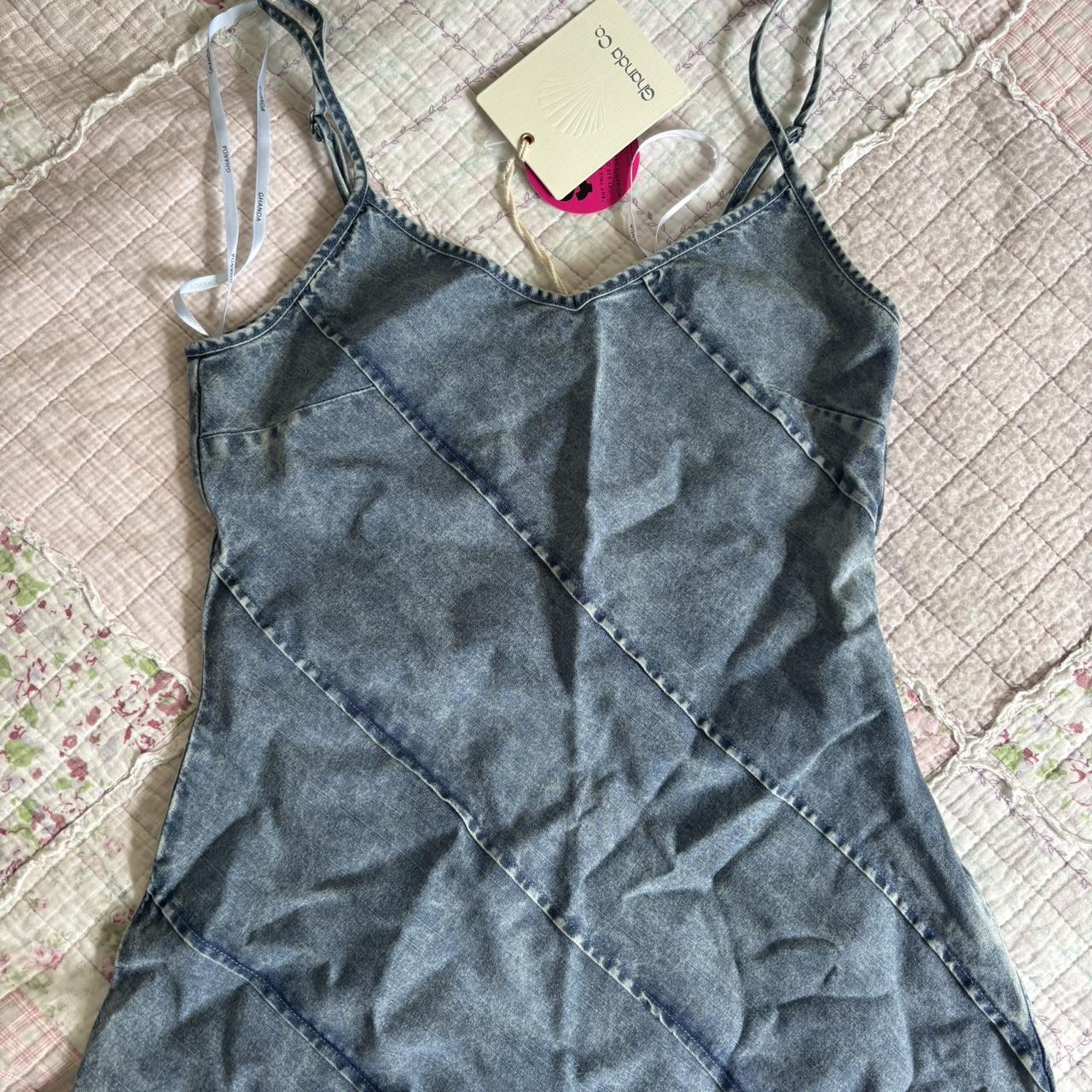 Ghanda maxi denim dress, XS , never worn! | Depop