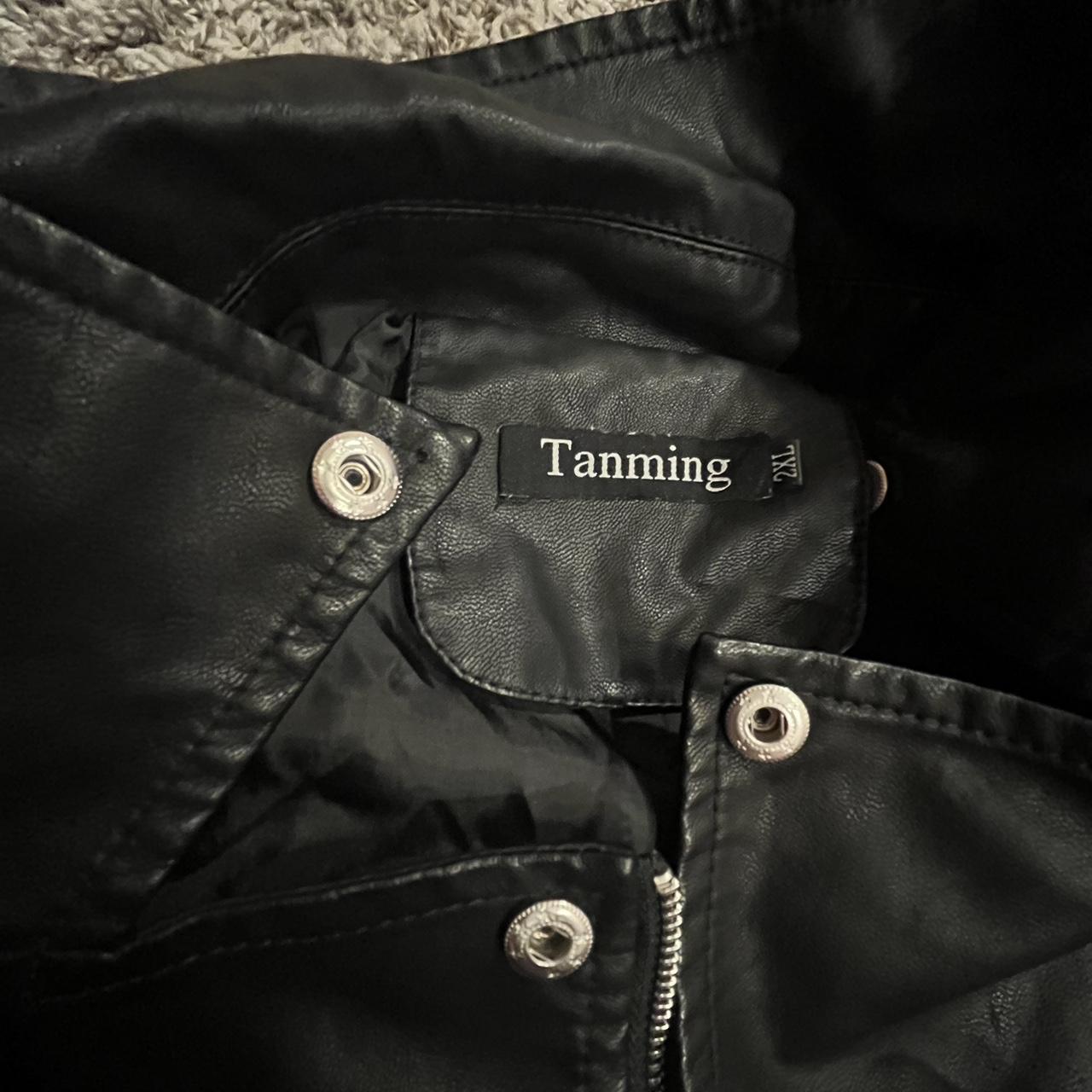 Black, Cropped leather jacket. Pockets. Zip up.... - Depop