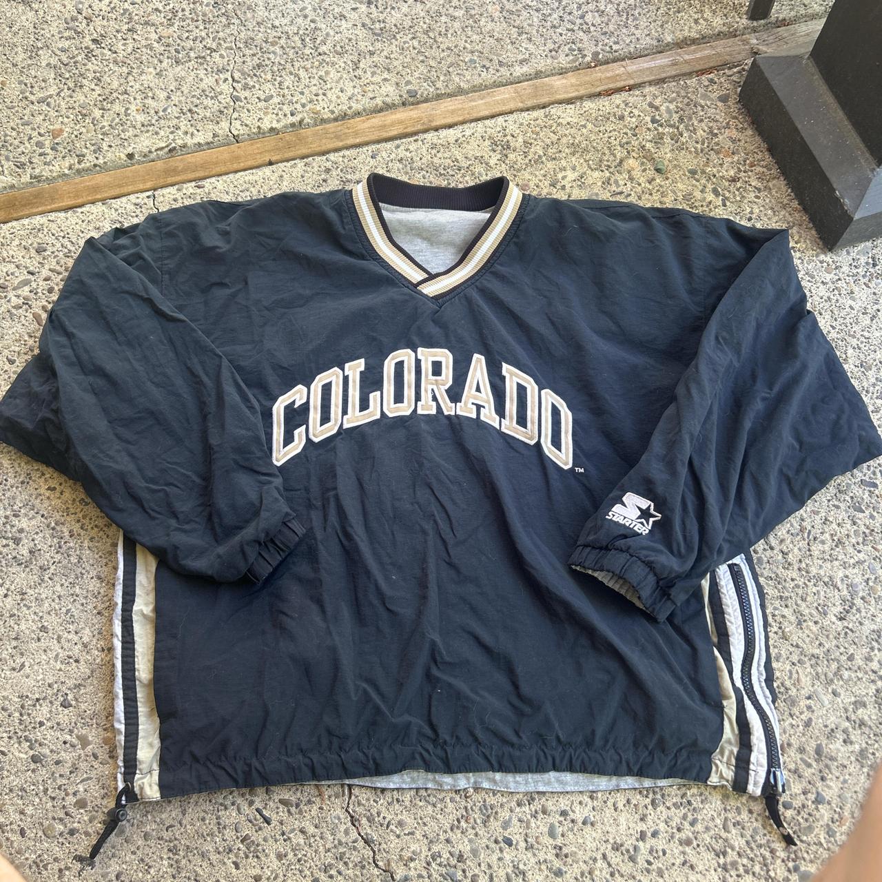 University of Colorado starter jacket crewneck style... - Depop