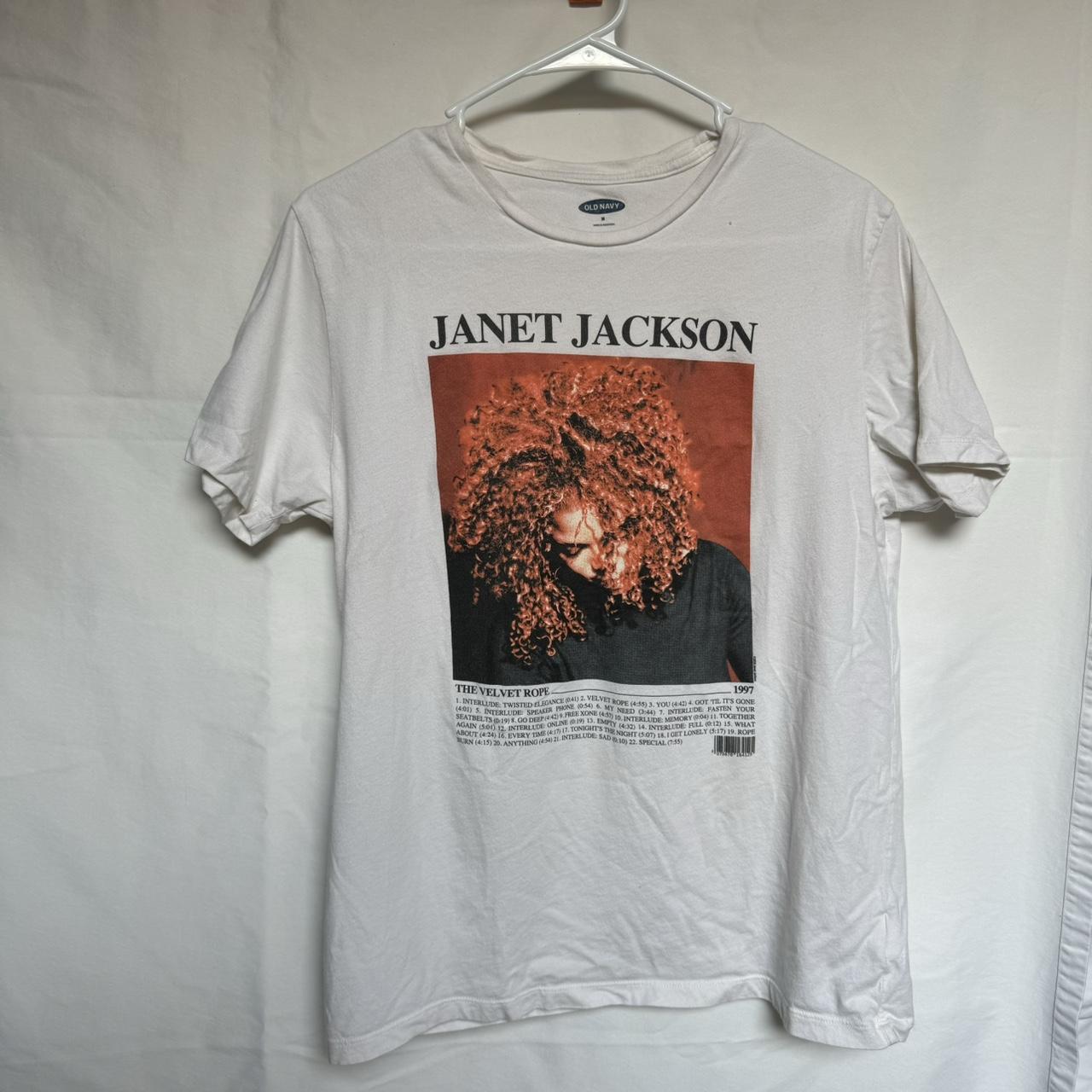 Janet Jackson white t-shirt #music All sales are... - Depop