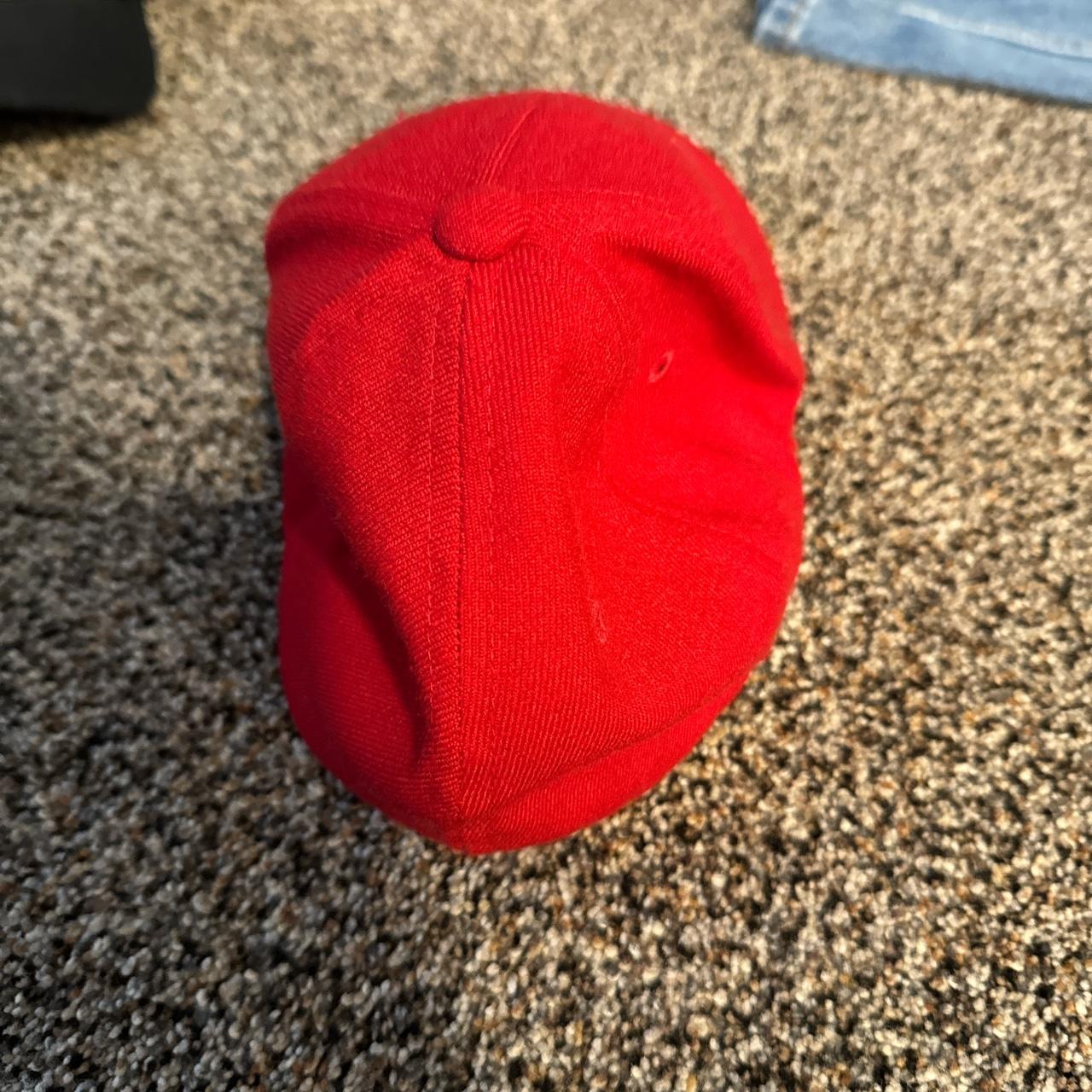 Kids red zephyr hat size s/m - Depop