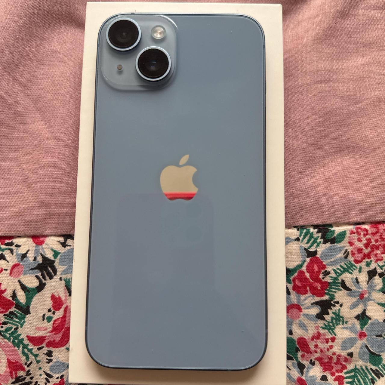 iphone 14 blue 256gb comes reset and unlocked comes... - Depop