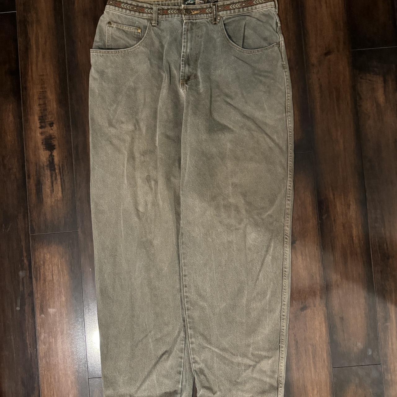 Super Sick Vintage Olive Green Rusty Jeans Cool... - Depop