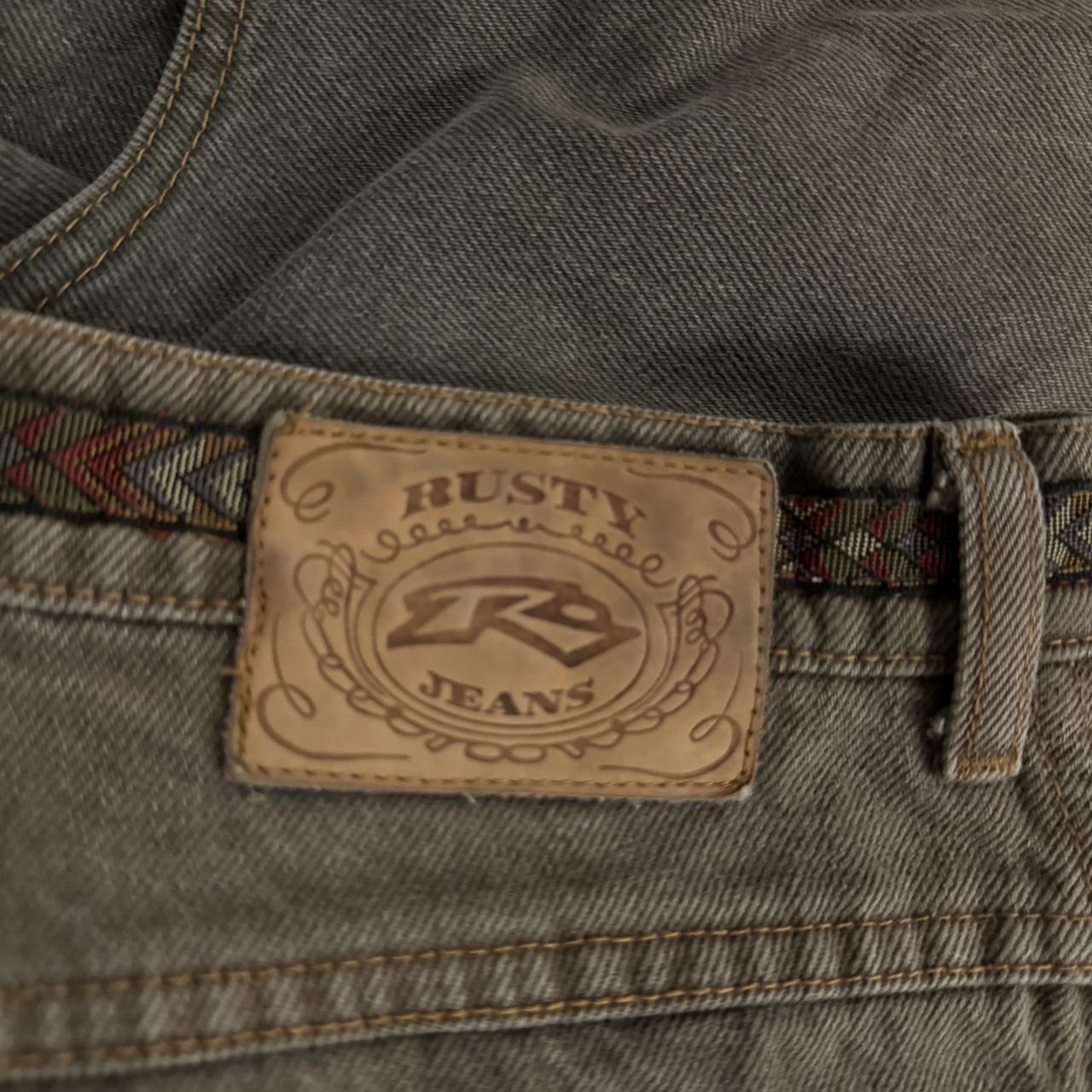 Super Sick Vintage Olive Green Rusty Jeans Cool... - Depop