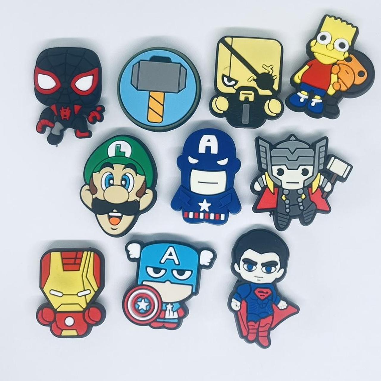 Pack of 10 characters croc charm shoe jibbitz -... - Depop