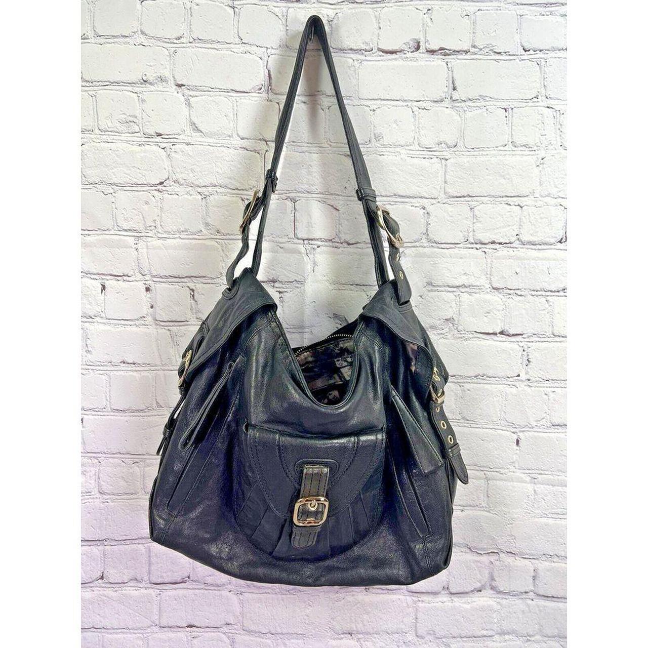 Junior Drake Soft Leather Shoulder Handbag Black M... - Depop