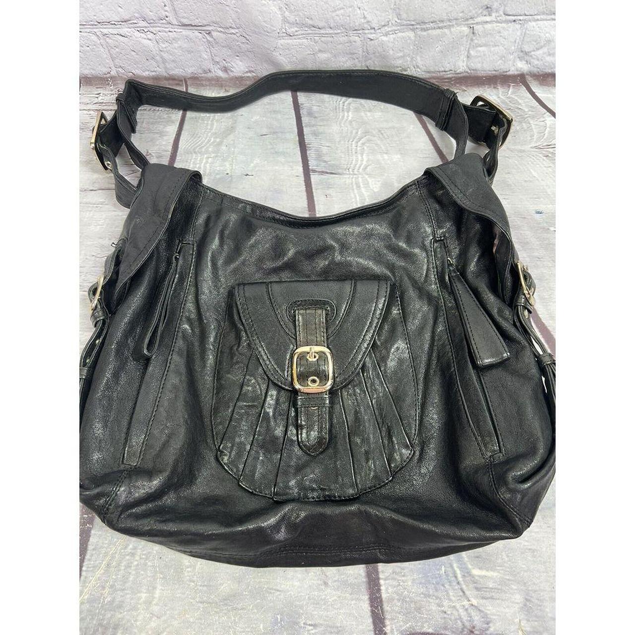 Junior Drake Soft Leather Shoulder Handbag Black M... - Depop