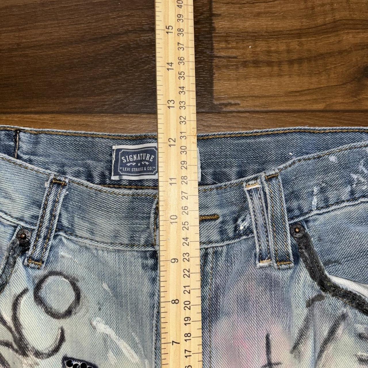 Custom wide leg Spanish Graffiti Patchwork Levi's... | Depop