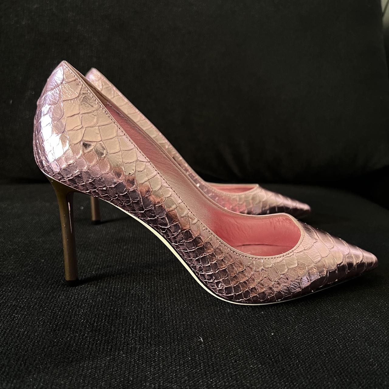 Jimmy Choo Romy 85 Candy Pink Metallic Snake | Depop Jimmy Choo Romy 85 Candy Pink Metallic Snake | Depop