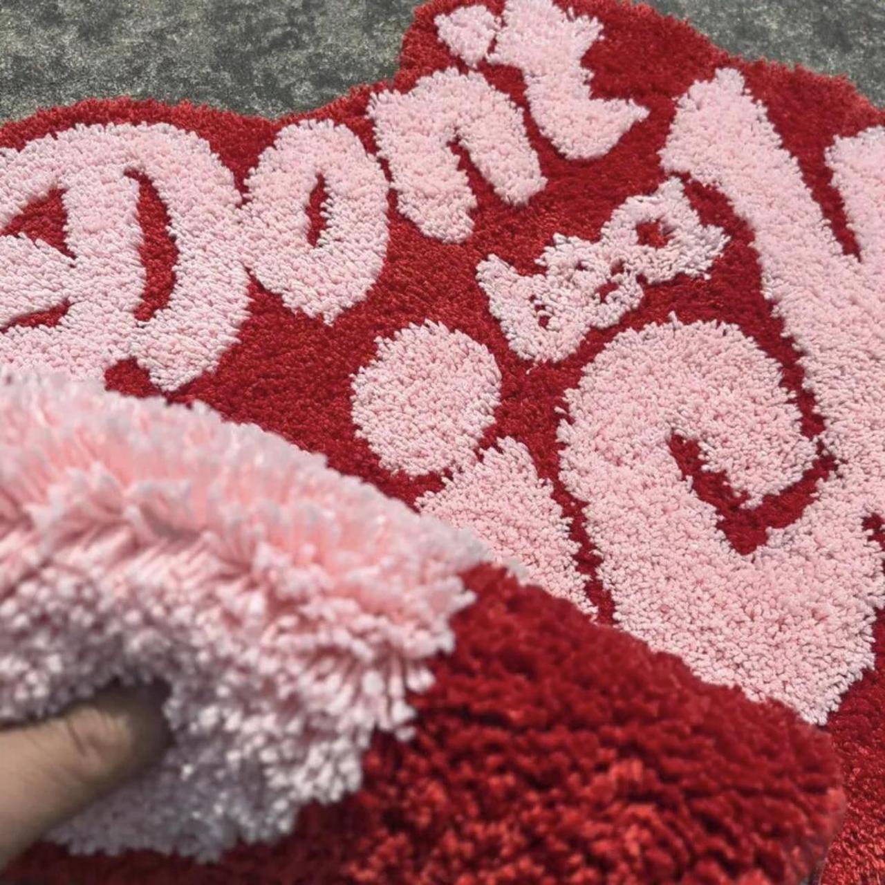 Tufted Letters Rug Soft Plush Girls Bedroom Area... - Depop