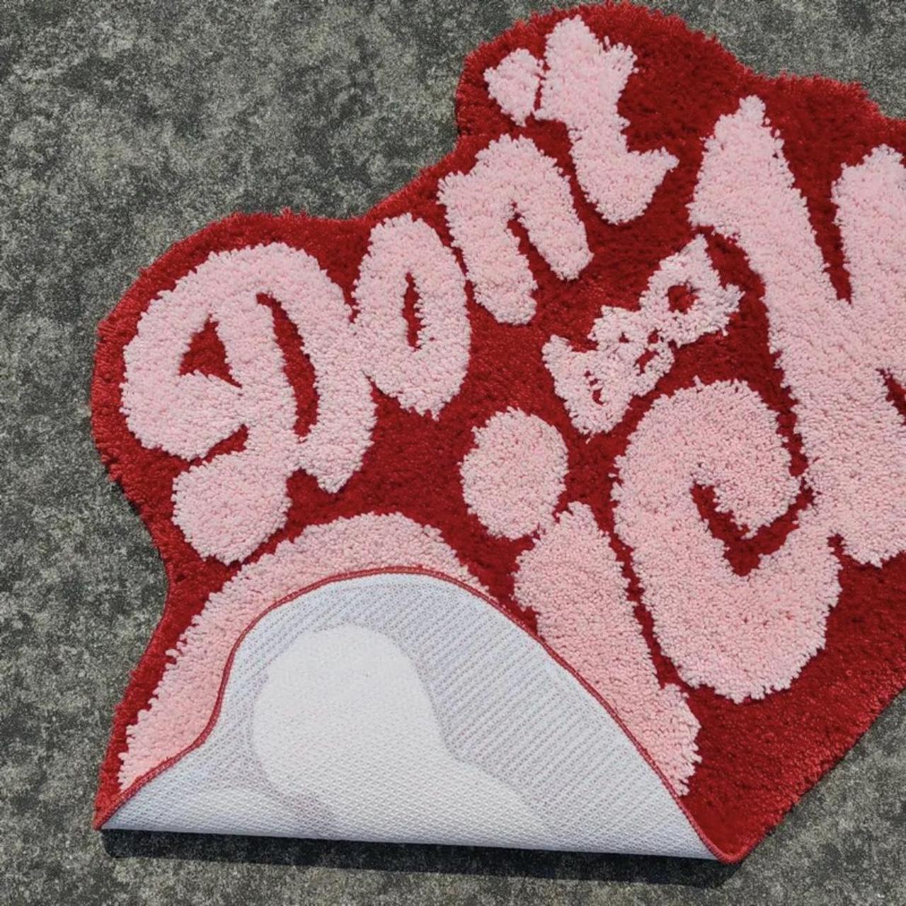 Tufted Letters Rug Soft Plush Girls Bedroom Area... - Depop