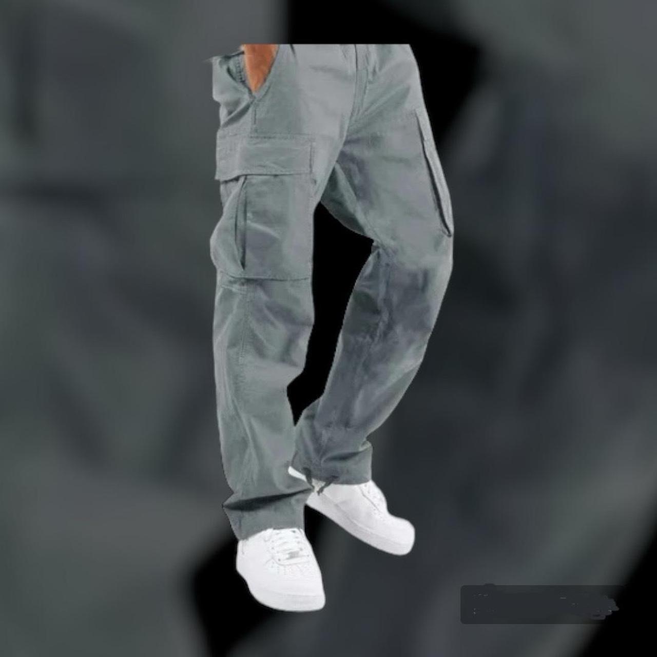 BRAND NEW Basic Grey non cuffed cargos for every day... | Depop