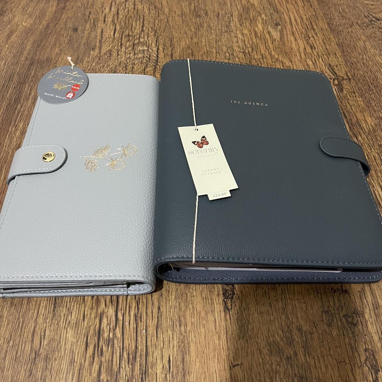 𓂋 ཐི ︎ཋྀ WHSmith Serenity Tabbed Agenda Planner /... - Depop