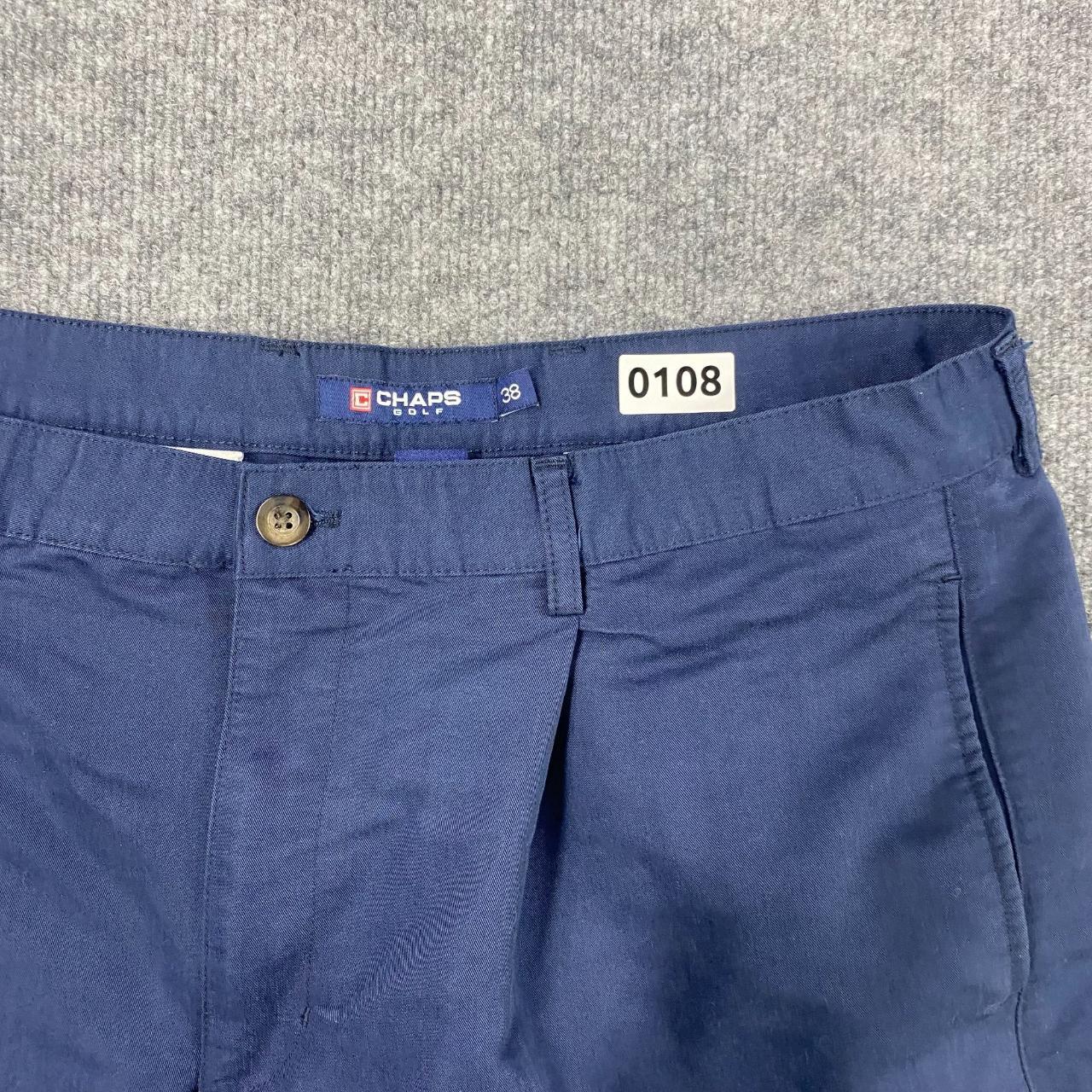 Chaps Golf Men's Navy Blue Chinos Shorts Size 38 - Depop