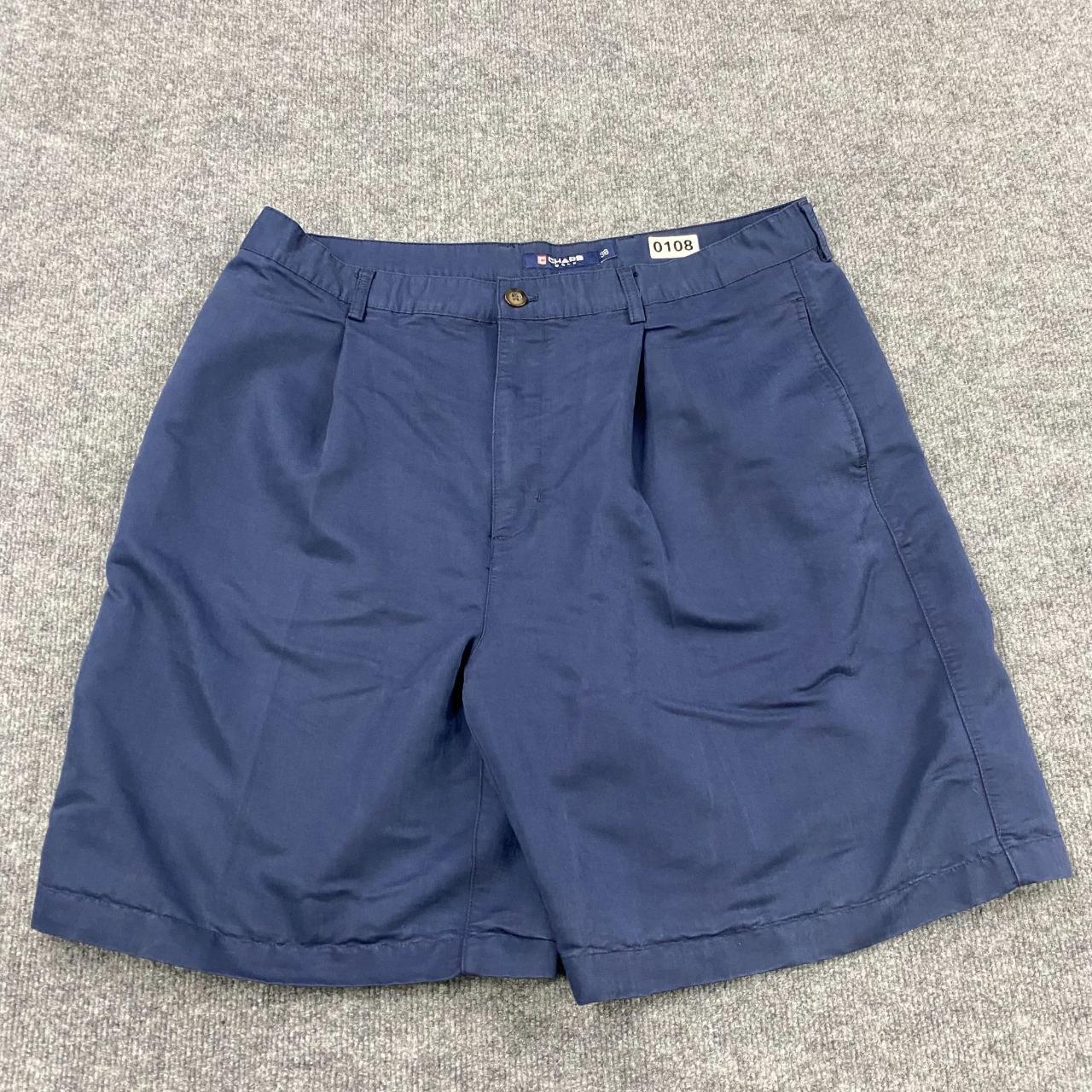 Chaps Golf Men's Navy Blue Chinos Shorts Size 38 - Depop