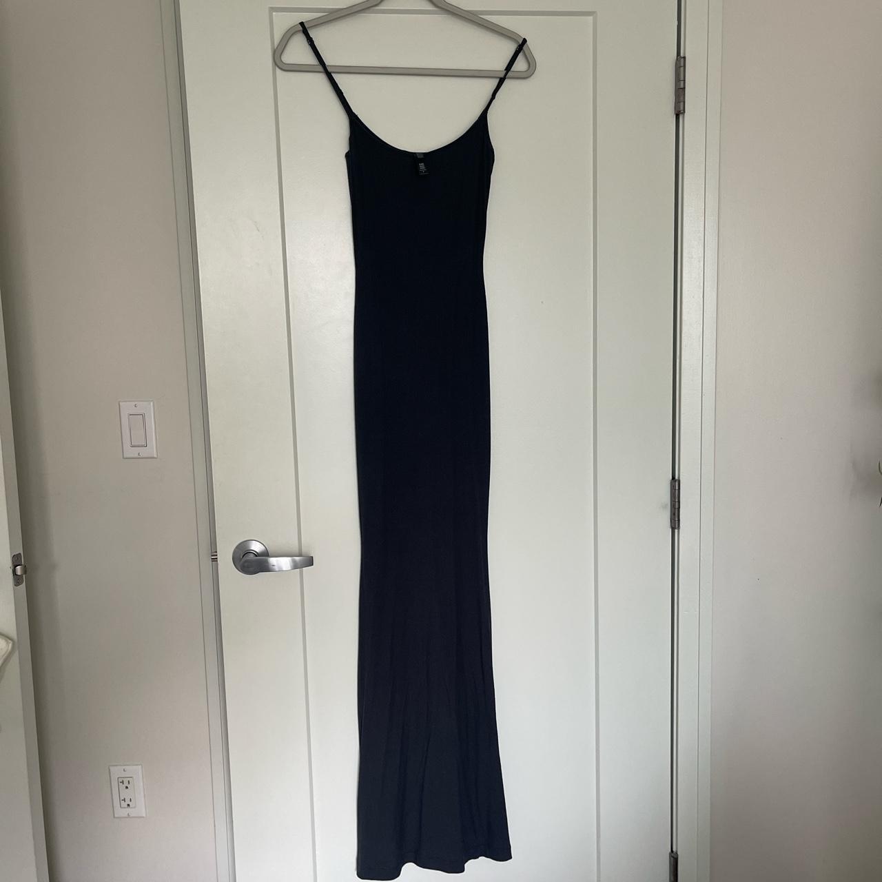 SKIMS SOFT LOUNGE LONG SLIP DRESS - GRAPHITE Only... - Depop