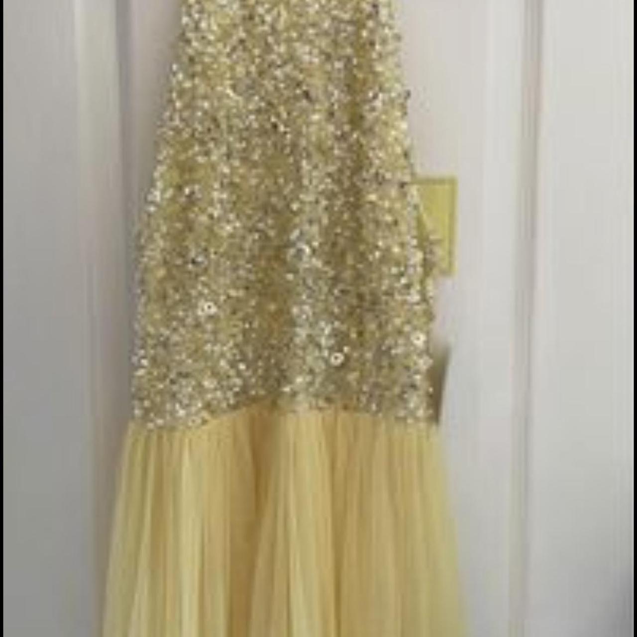 Maya deluxe lemon bridesmaid / prom / formal dress... - Depop