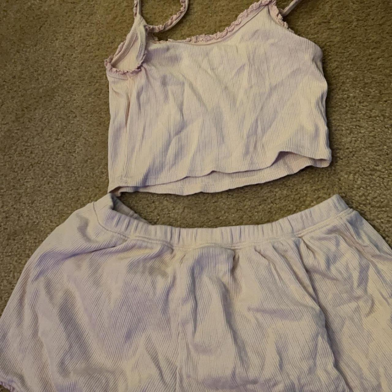 Small top + bottom sleepwear set Light pink and... - Depop