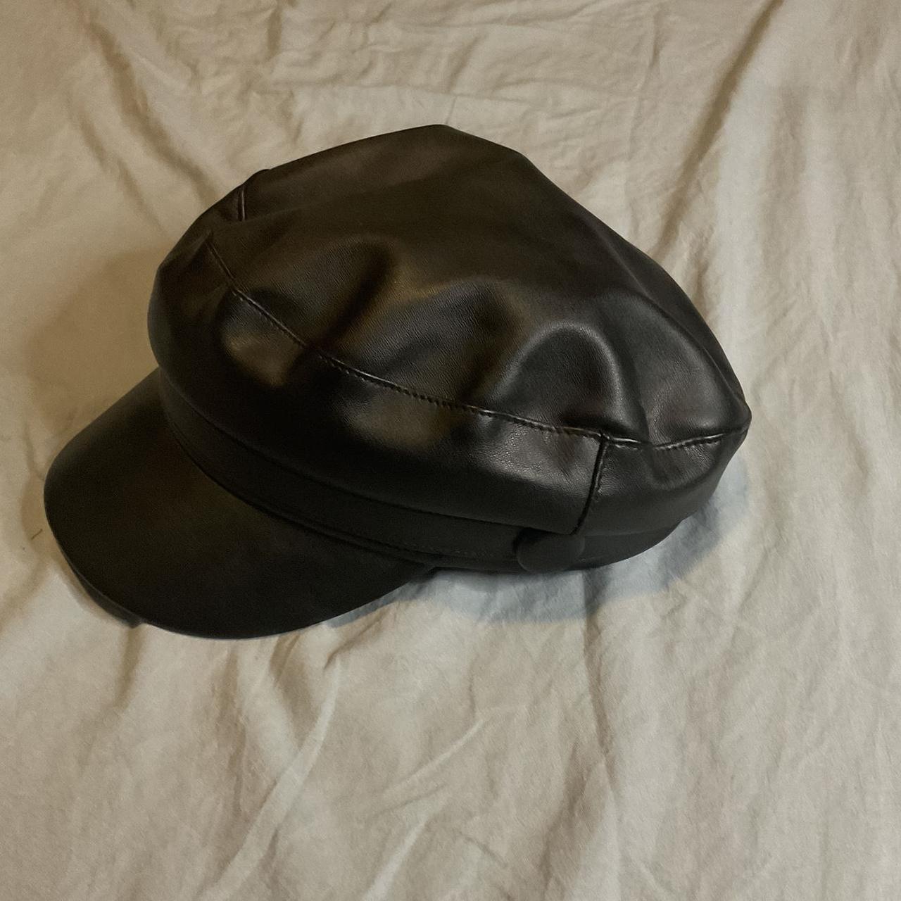 Patent leather hat , fits nicely on head (57cm)... - Depop