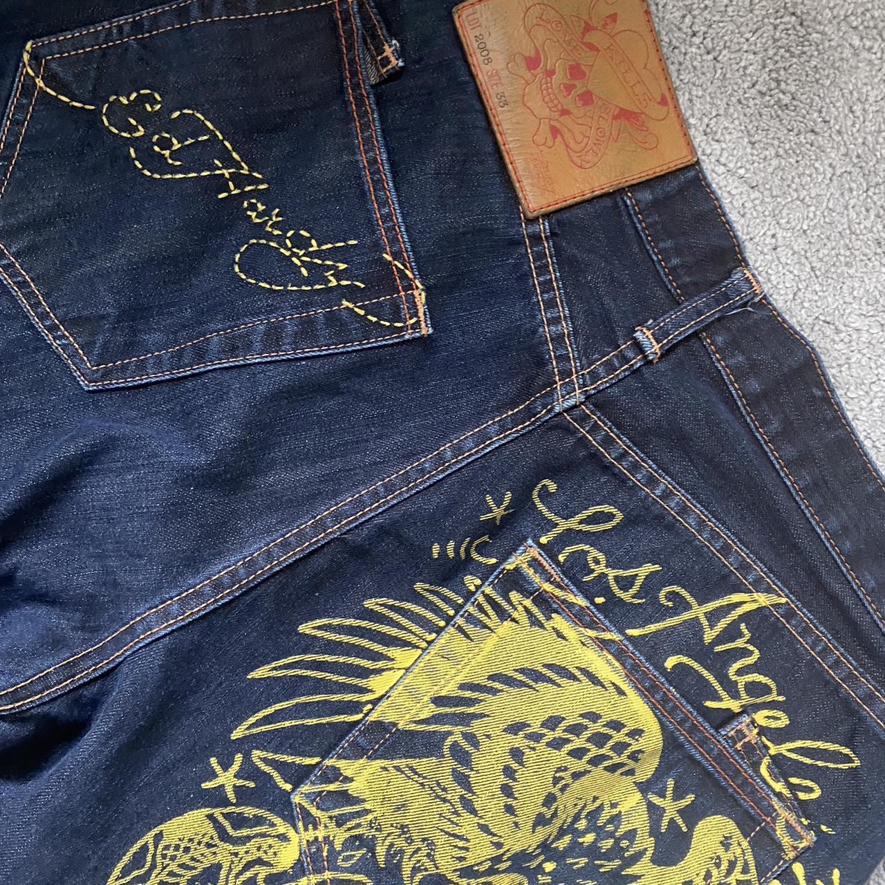 ED HARDY Japanese denim Ed Hardy 2008 jeans, sick... - Depop