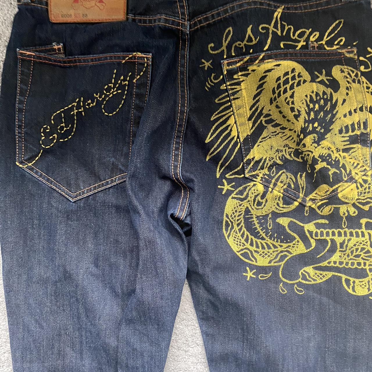 ED HARDY Japanese denim Ed Hardy 2008 jeans, sick... - Depop