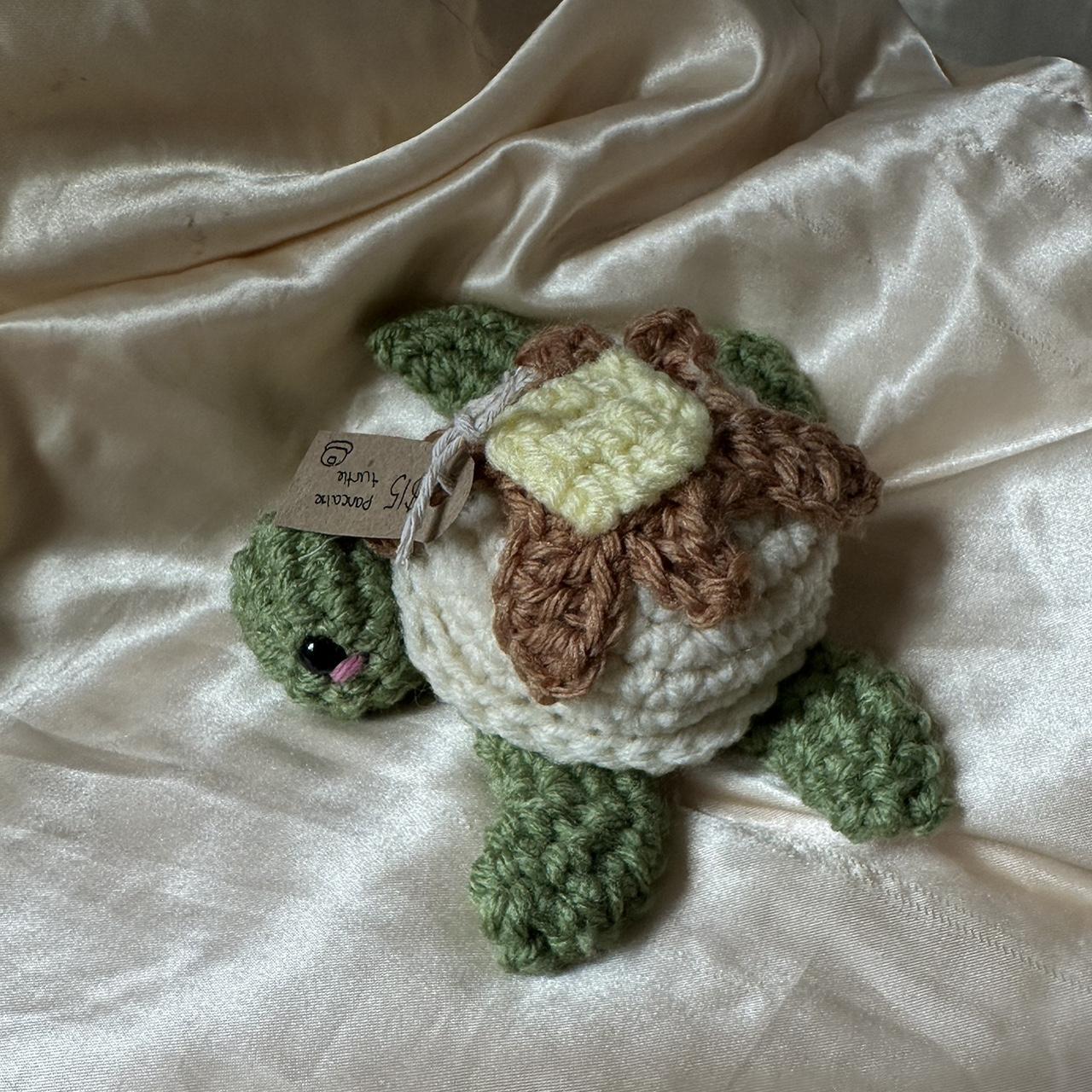 Pancake turtle! 🥞 hand crocheted & pattern by me 💗... - Depop