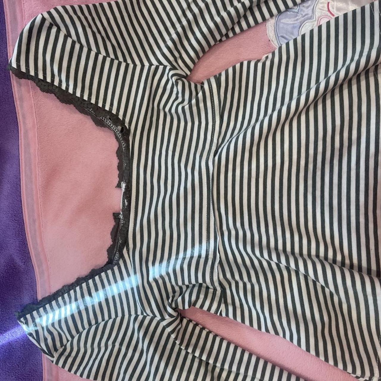 willing to negotiate! Green and white striped long... | Depop