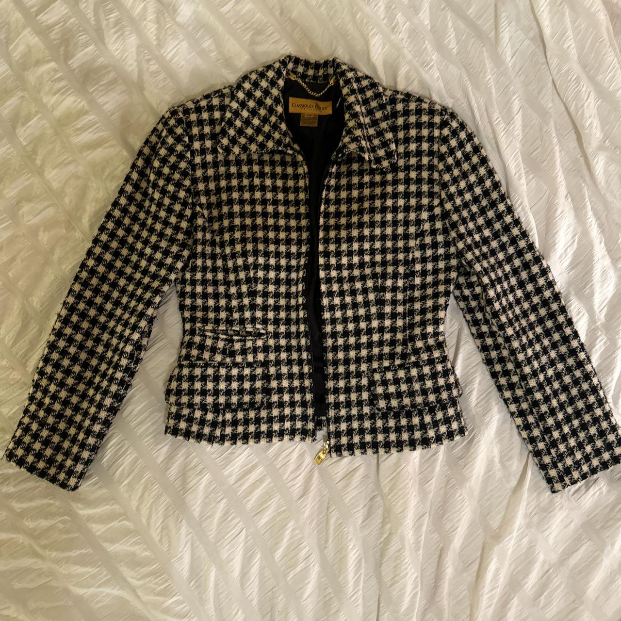 Vintage Classiques Entier Houndstooth Blazer/Jacket... - Depop