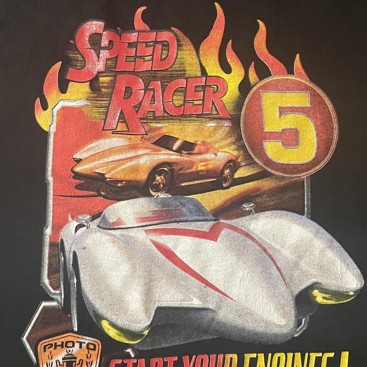 Speed Racer 5 2008 Vintage Shirt Flames With Car... | Depop